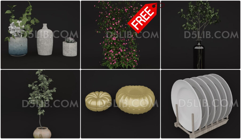 Free Plant Tree Model Assets for D5 Render Download-253