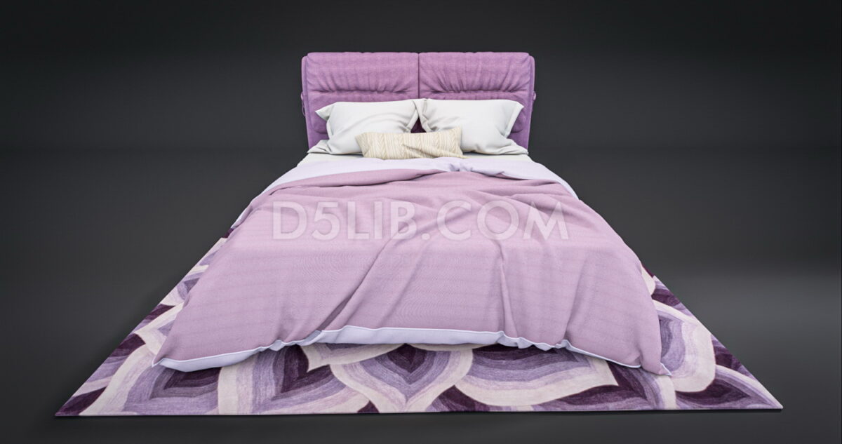 Free Bed Model Assets for D5 Render Download-112