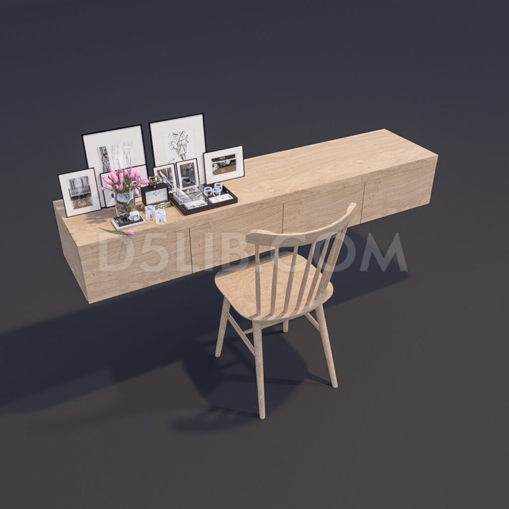 Free Dressing Table Model Assets for D5 Render Download-132